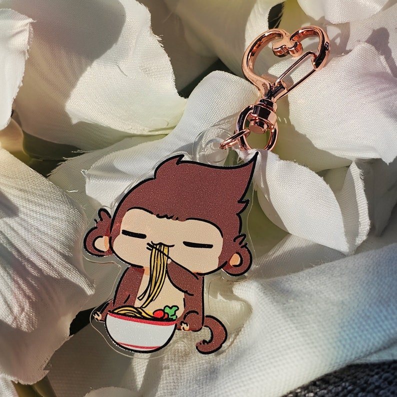 Acrylic Monkey Keychains Cute Animal Keychains Kawaii Monkey Keychains ...