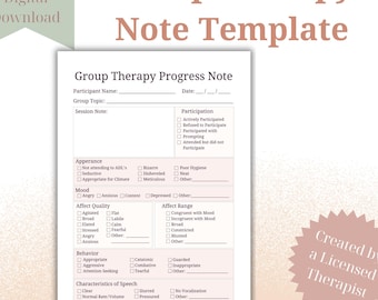 Safety Plan Template | Therapist Template | Note Template for Therapy ...