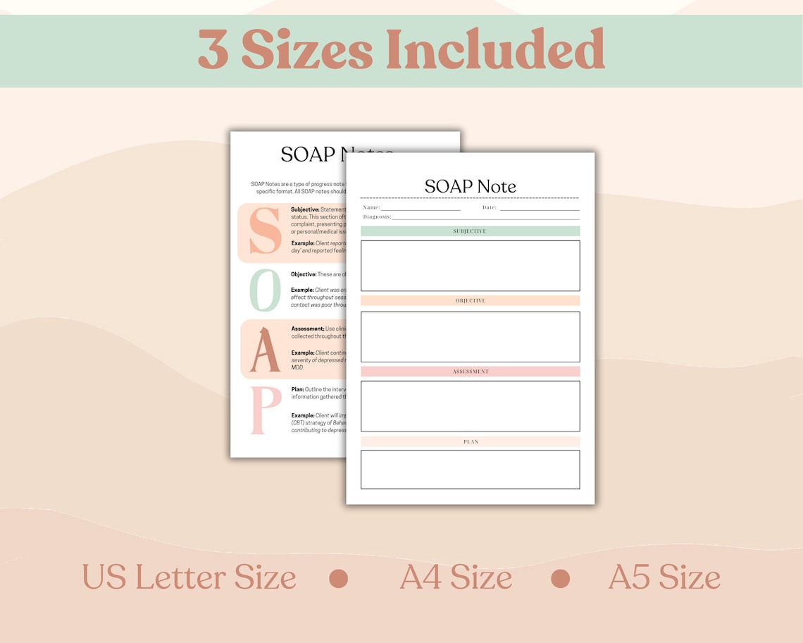 SOAP Note | Therapist Note Template | Therapy Note | Note Template for ...