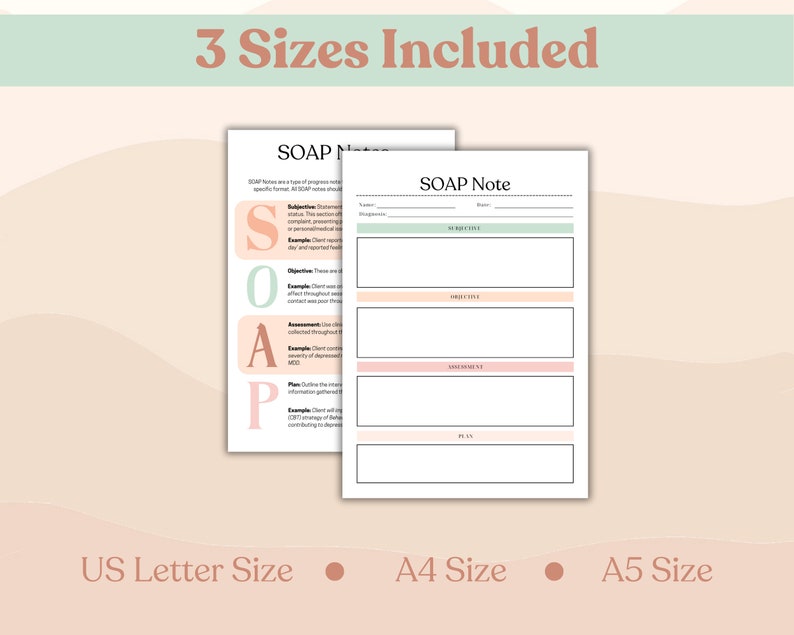 SOAP Note | Therapist Note Template | Therapy Note | Note Template for ...
