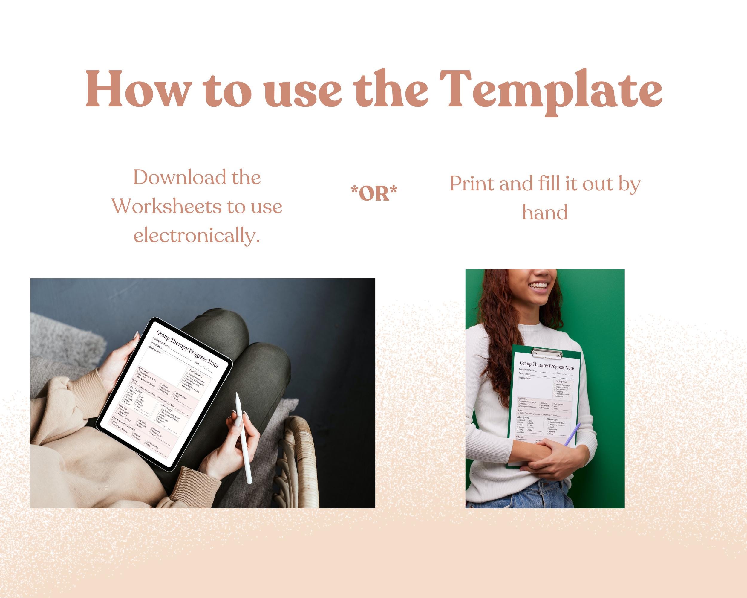 Group Therapy Note | Therapist Note Template | Note Template for Group ...