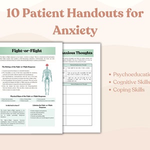 Anxiety Worksheet | Mental Health Worksheets |anxiety Handouts ...