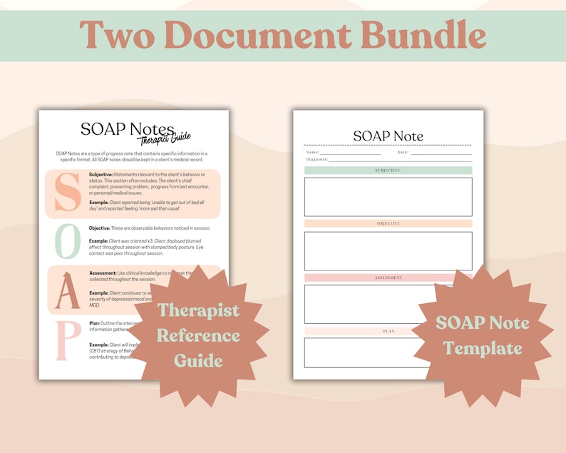 SOAP Note | Therapist Note Template | Therapy Note | Note Template for ...