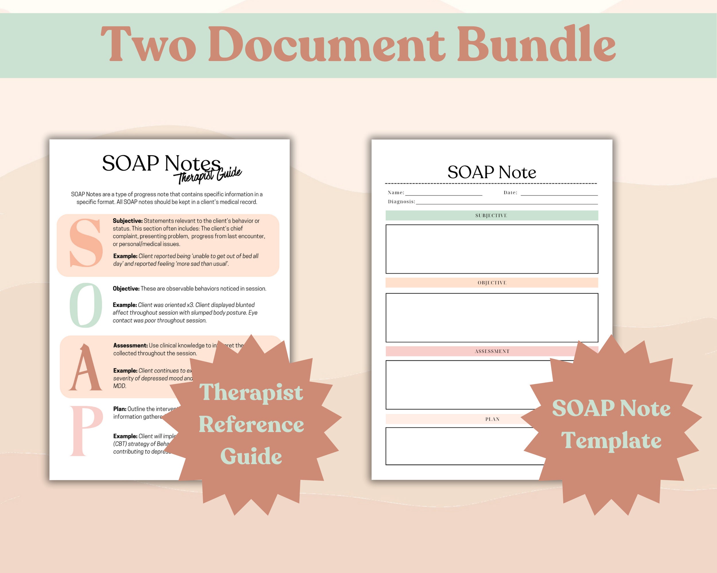 SOAP Note | Therapist Note Template | Therapy Note | Note Template for ...