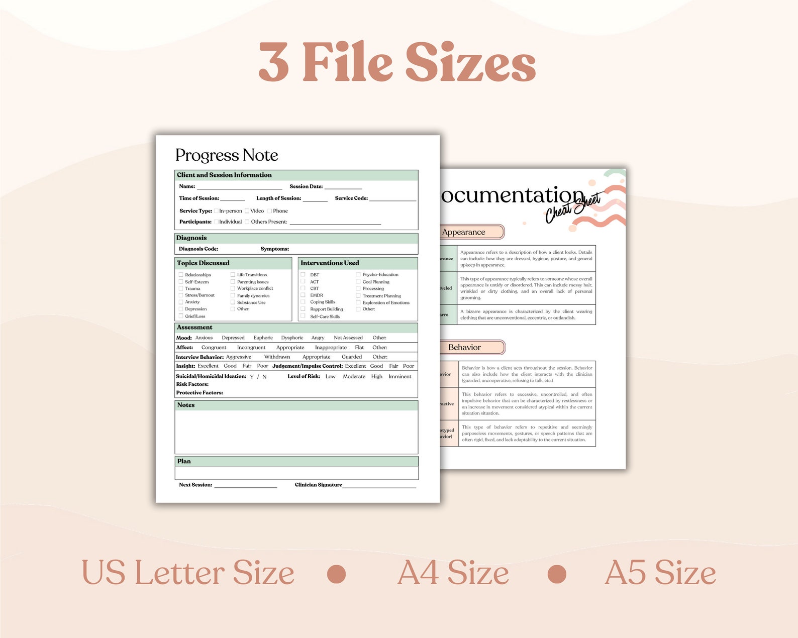 Progress Note Template | Therapy Note Template | Mental Health Therapy ...
