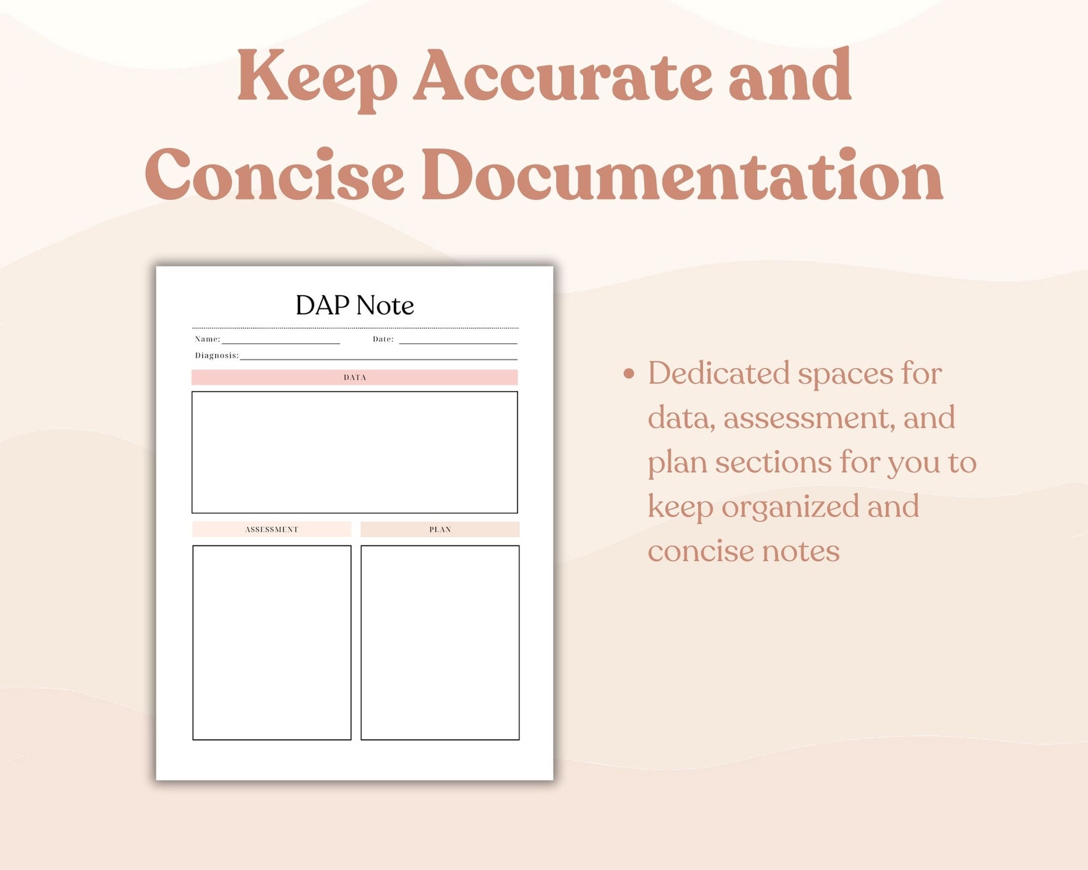 DAP Note | Therapist Note Template | Therapy Note | Note Template for ...