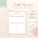 DAP Note | Therapist Note Template | Therapy Note | Note Template for ...