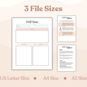 DAP Note | Therapist Note Template | Therapy Note | Note Template for ...