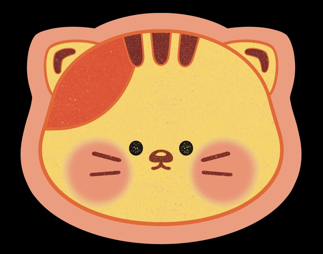 Cute Cat Face Sticker | Cute Stickers | Tumbler Stickers | Phone ...