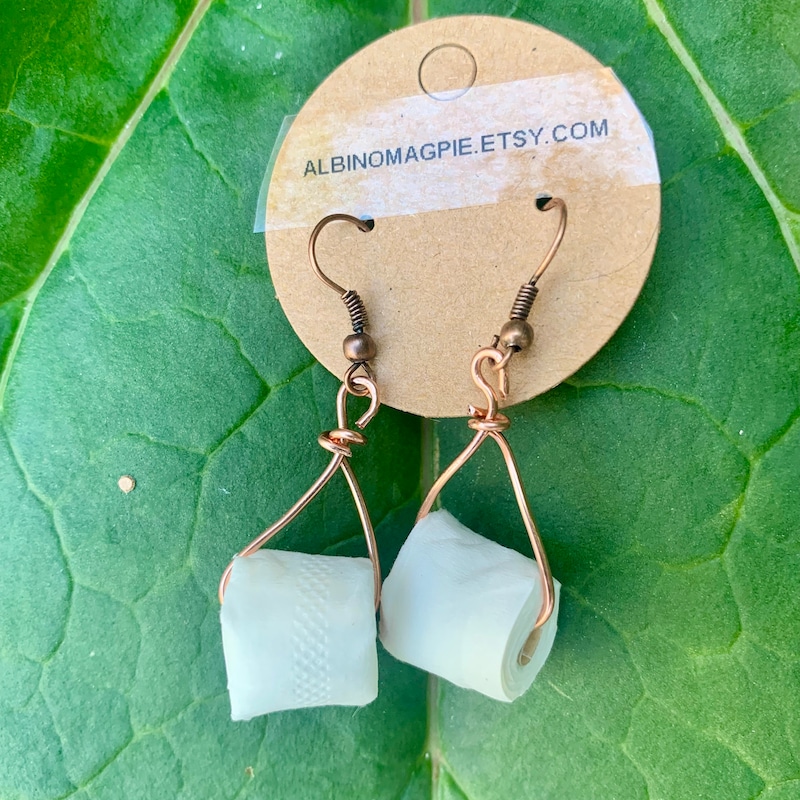 Toilet Paper Earring - Etsy