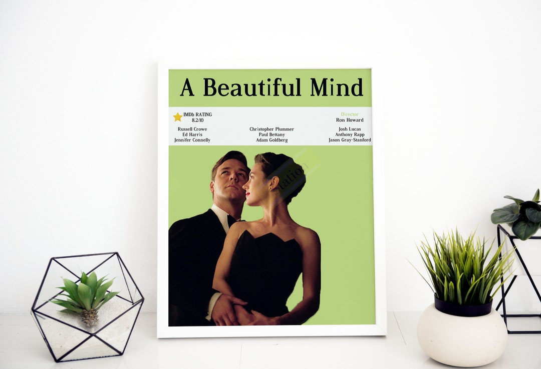 A Beautiful Mind Poster - High Quality Poster - Green Color Movie ...
