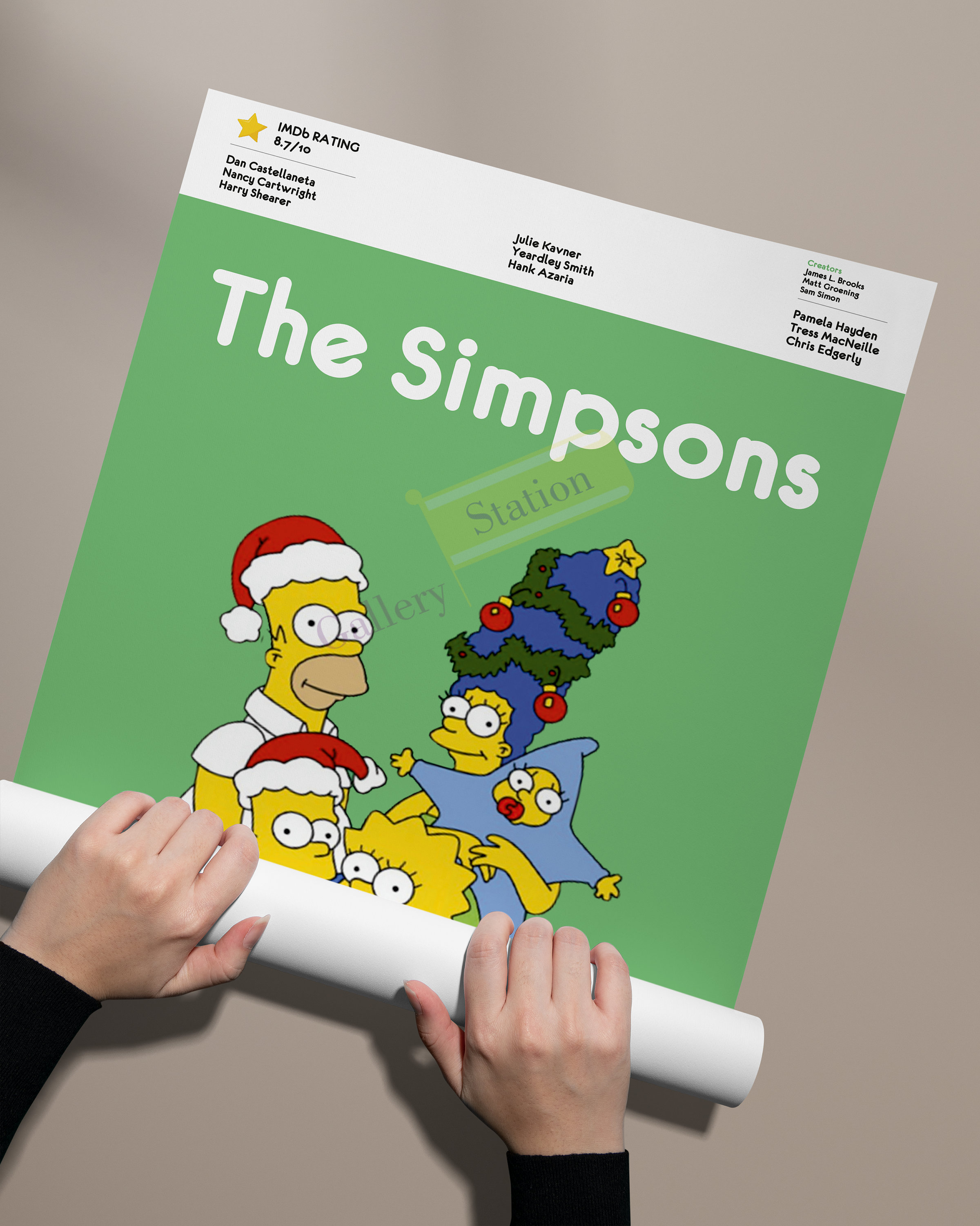 The Simpsons Poster - High Quality Poster - Green Color Poster - Home ...