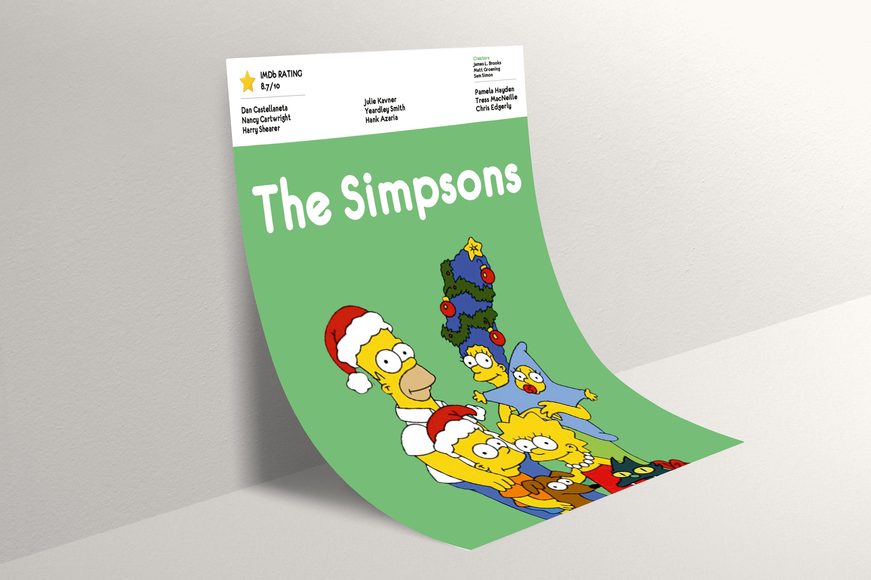 The Simpsons Poster - High Quality Poster - Green Color Poster - Home ...
