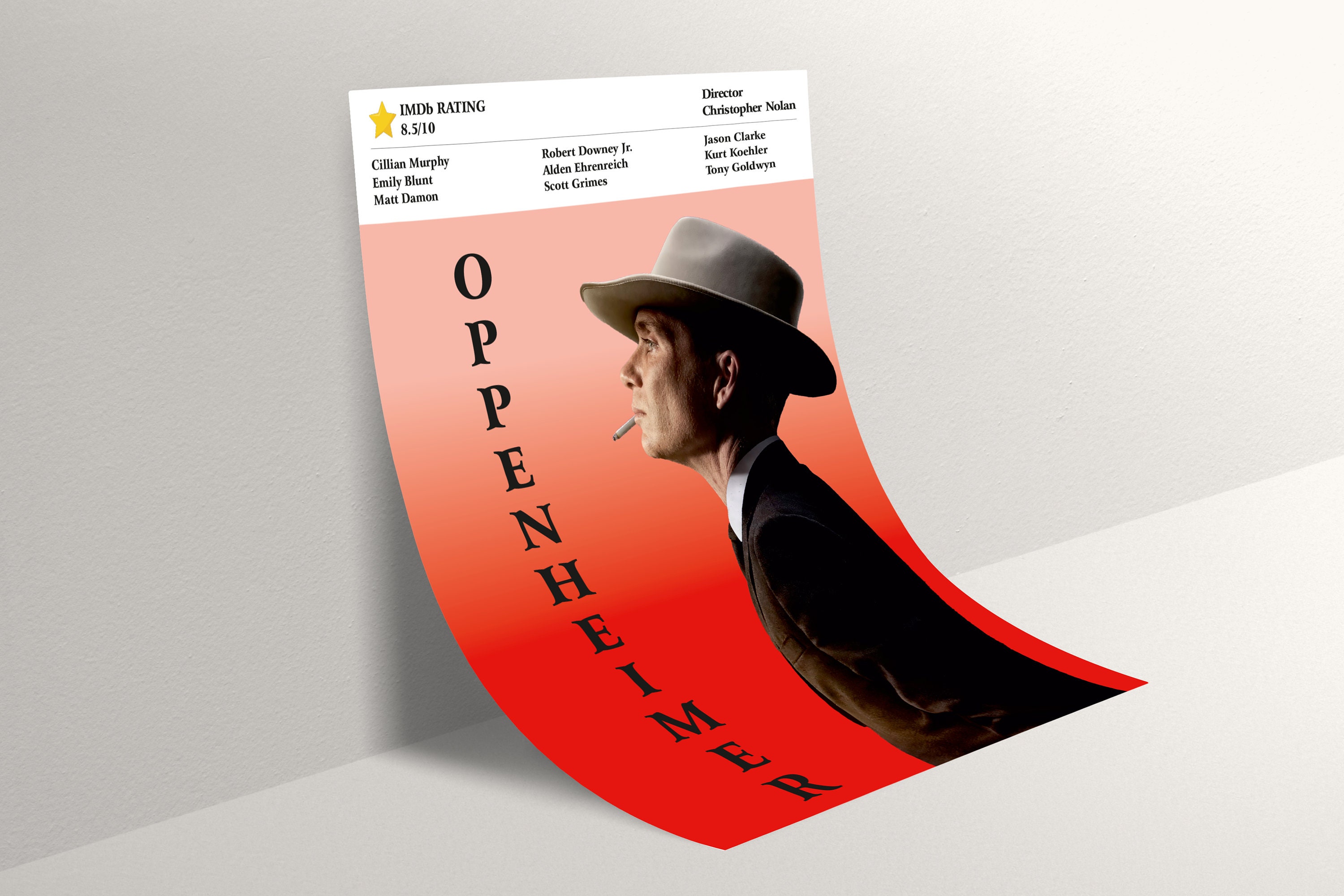 Oppenheimer Poster High Quality Poster Red Color Poster - Etsy