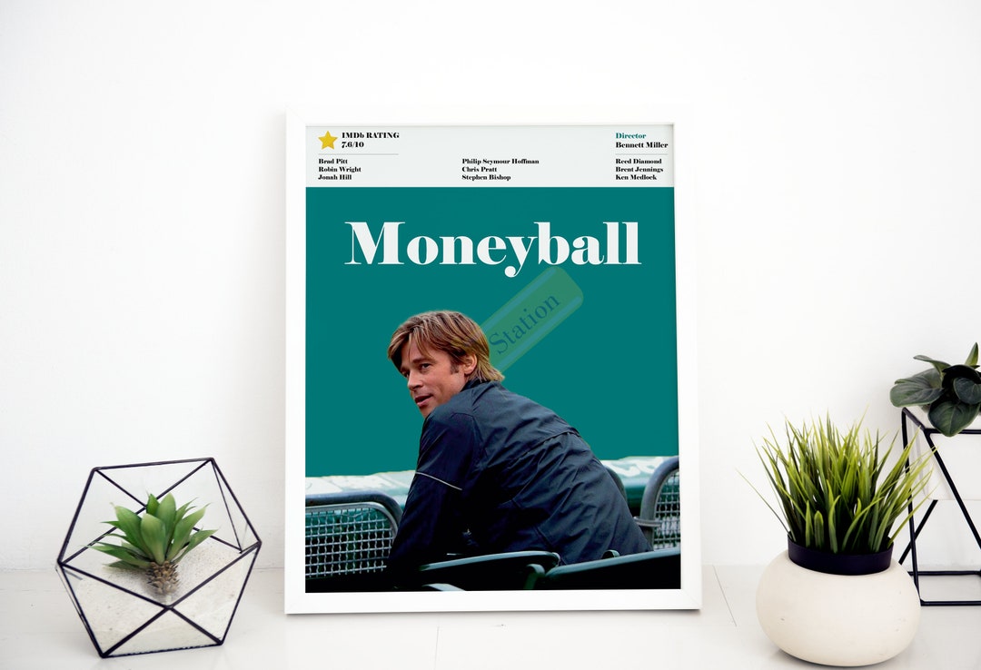 Moneyball Poster - High Quality Poster - Turquoise Color Poster - Home Decor - Wall Art -digital ...