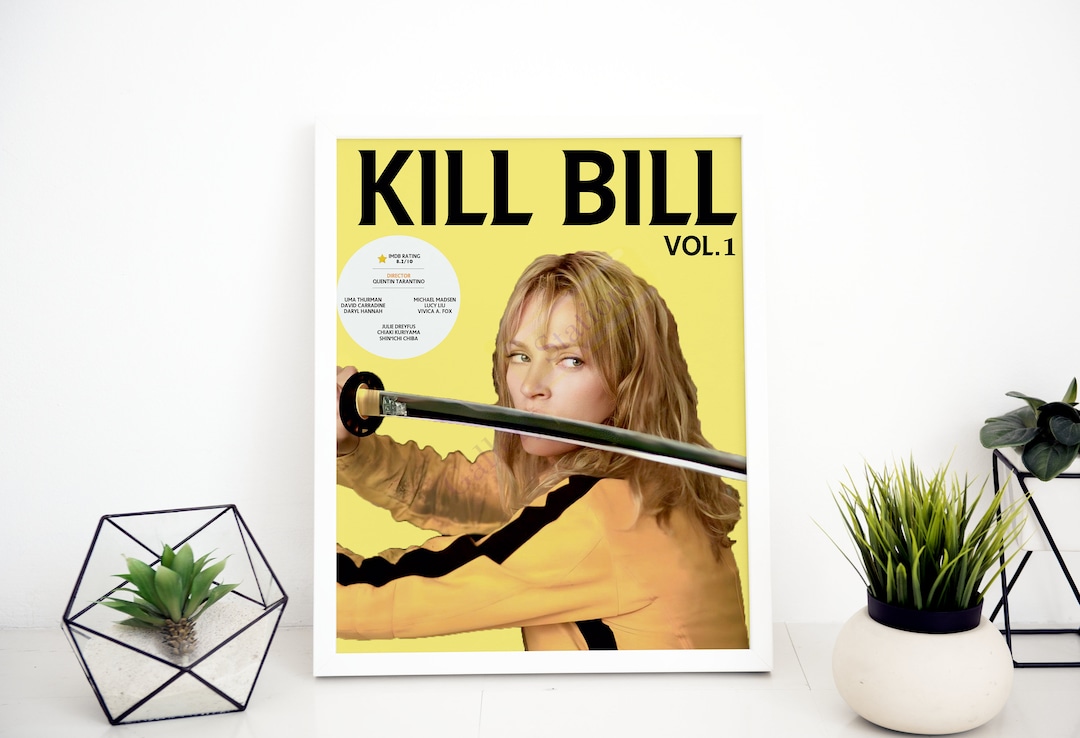 Kill Bill: Vol. 1 Poster - High Quality Poster - Yellow Color Movie ...