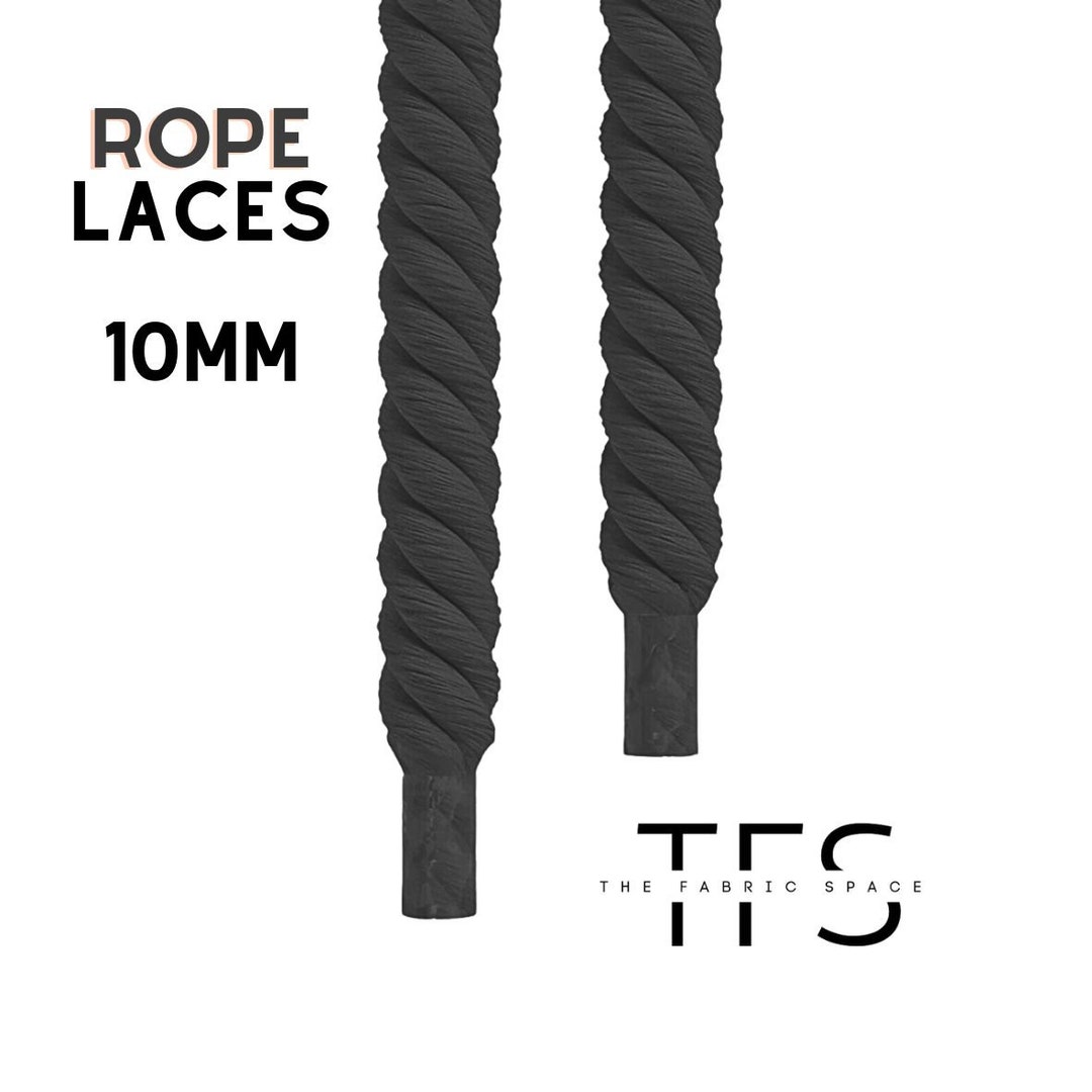 Chunky Laces 10mm Thick Cotton Rope Lace Stone Grey With - Etsy