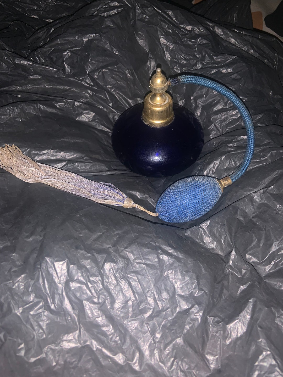 Rare Blue Glass Perfume Atomiser. 1940’s. - Etsy