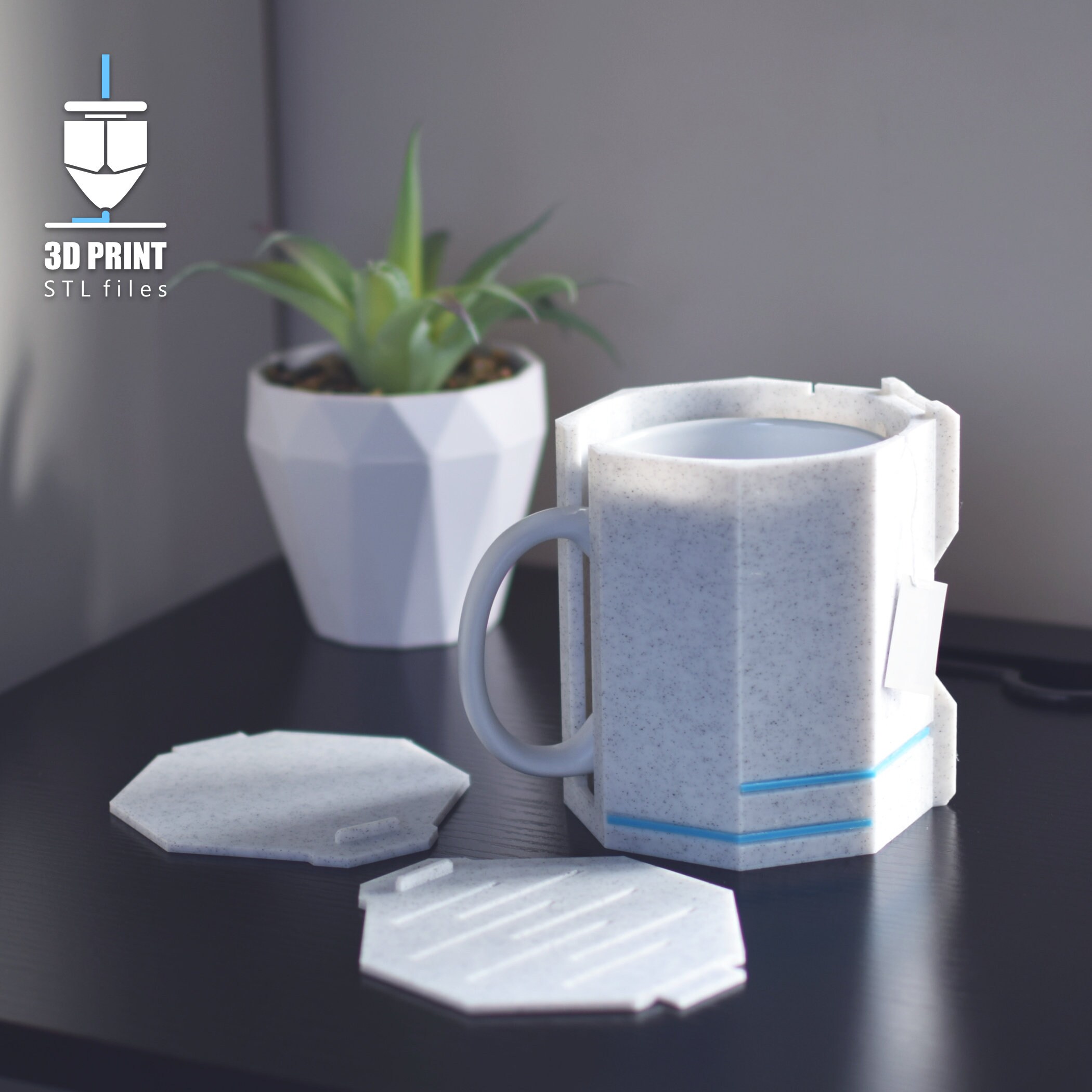 Cyber Mug Holder Digital 3D Model STL File for 3D Printing - Etsy