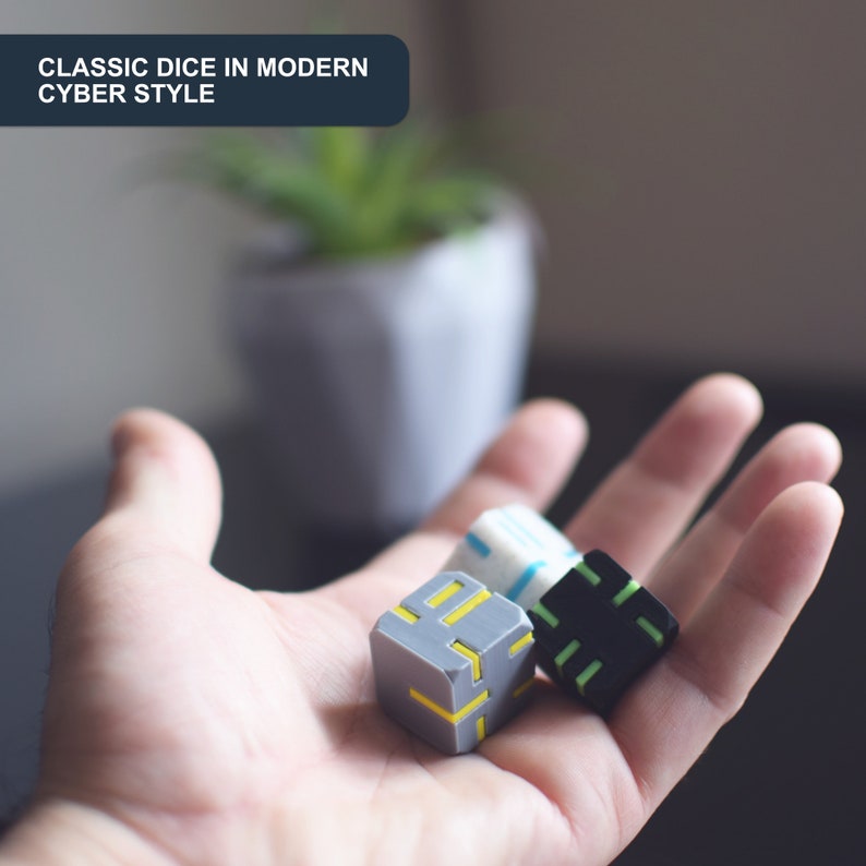 Cyber Dice Digital 3D Model STL File for 3D Printing - Etsy