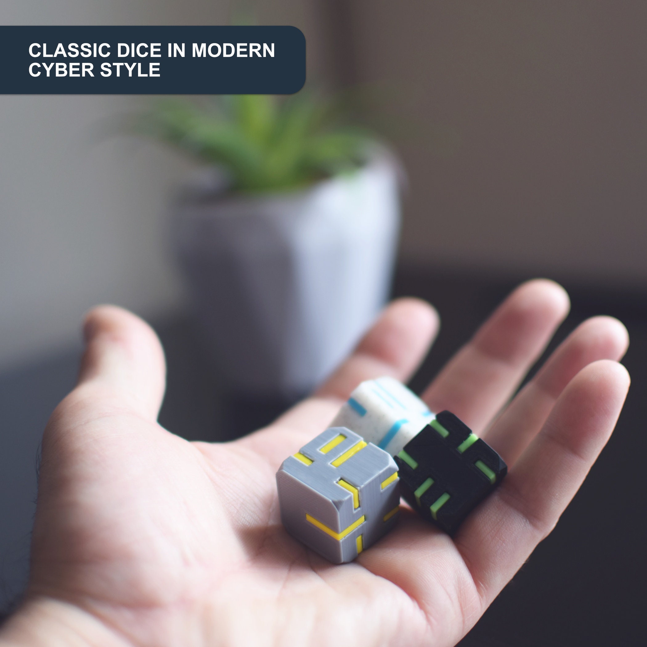 Cyber Dice Digital 3D Model STL File for 3D Printing - Etsy