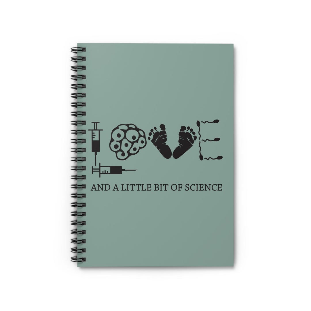 Love and a Little Bit of Science Spiral Notebook - Etsy