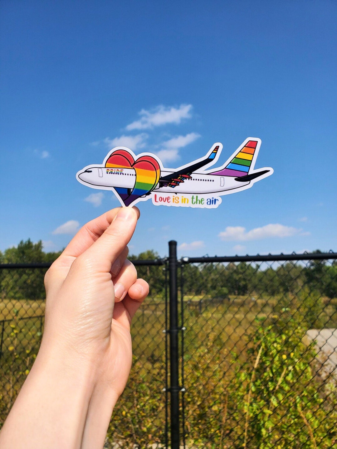 Love is in the Air - Vinyl Sticker, LGBTQ, Pride Sticker, Support LGBTQ ...
