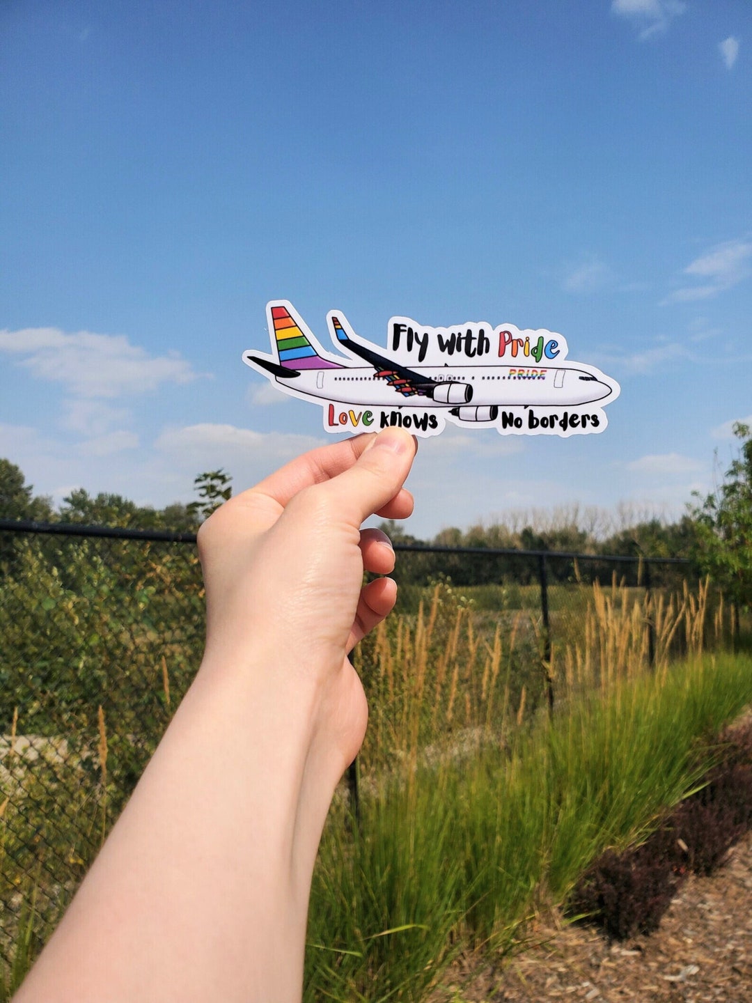 Fly With Pride Love Knows No Borders - Vinyl Sticker, LGBTQ, Pride ...