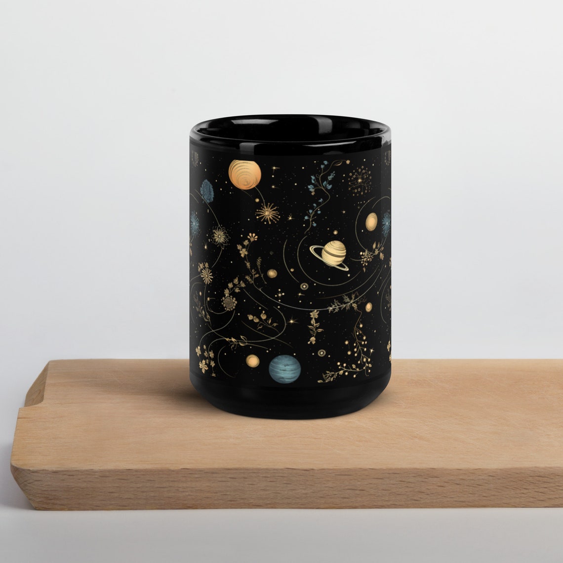 Galaxy Mug Celestial Mug Black Space Mug Starry Night - Etsy