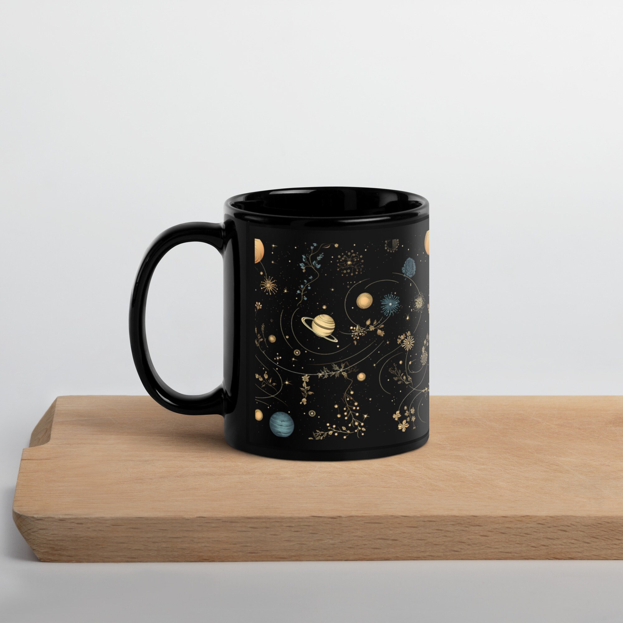 Galaxy Mug Celestial Mug Black Space Mug Starry Night - Etsy