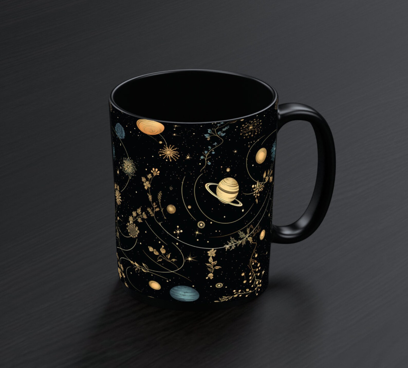 Galaxy Mug Celestial Mug Black Space Mug Starry Night - Etsy