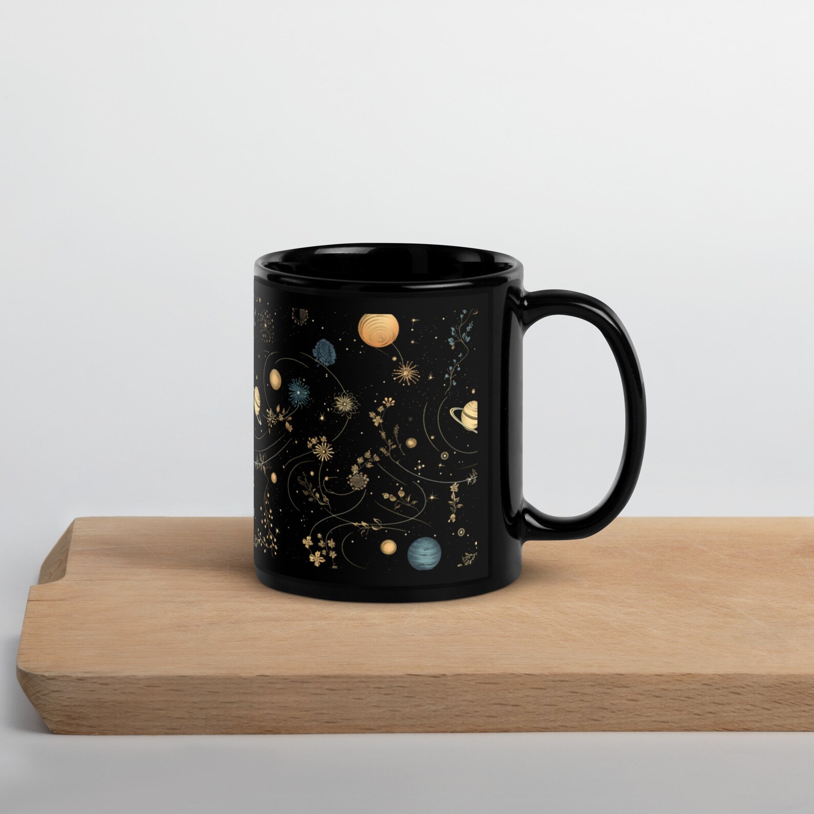Galaxy Mug Celestial Mug Black Space Mug Starry Night - Etsy