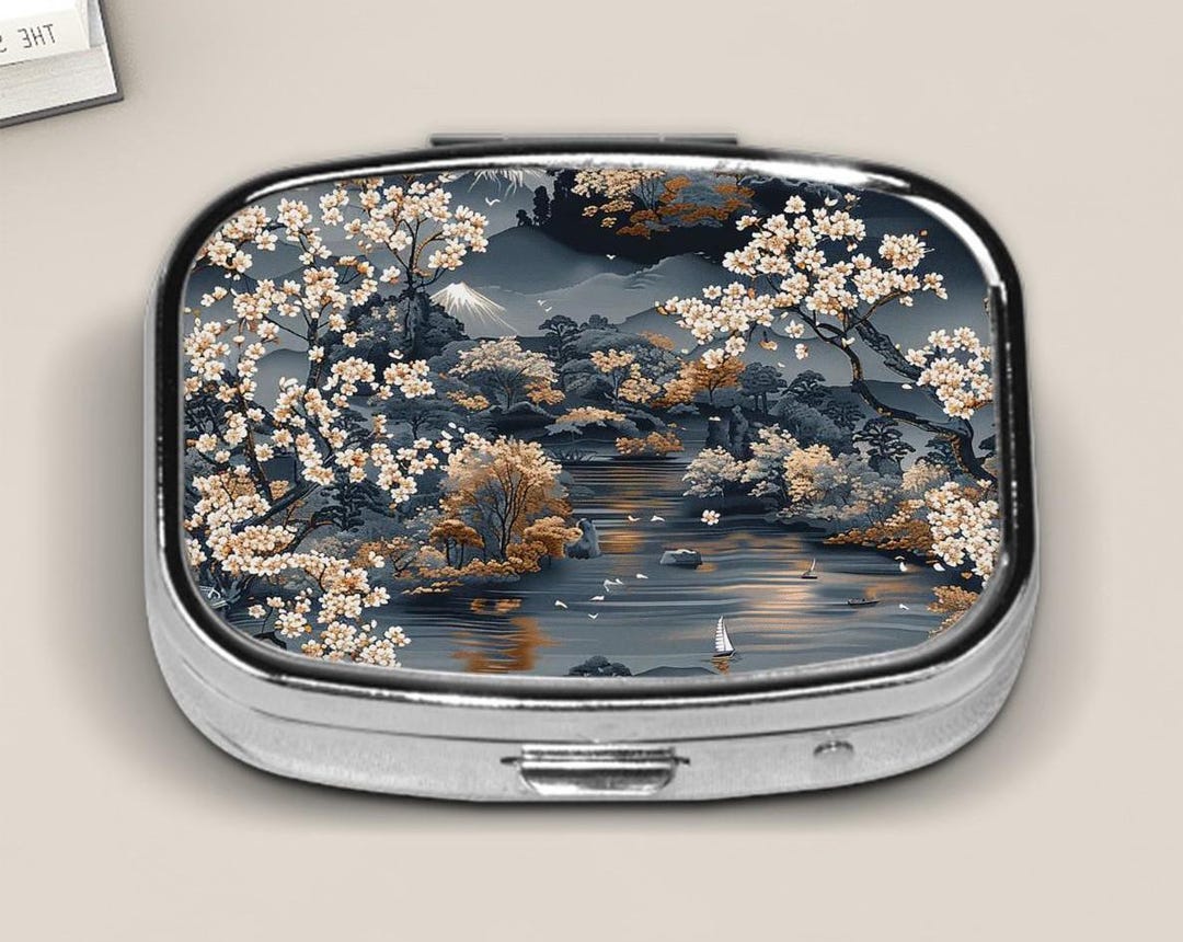 Pill Box, Japanese Art, Pill Case, Pill Container, Gift Ideas - Etsy