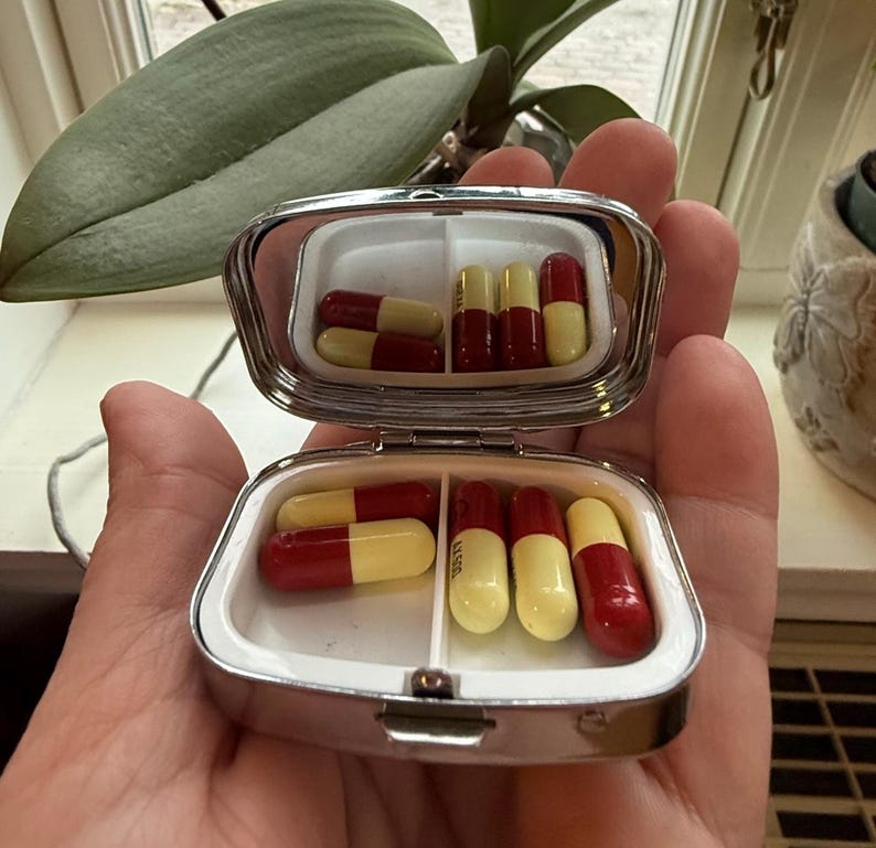 Sardines Pill Box: Small Rectangular Shape With 2 Compartments - Etsy ...