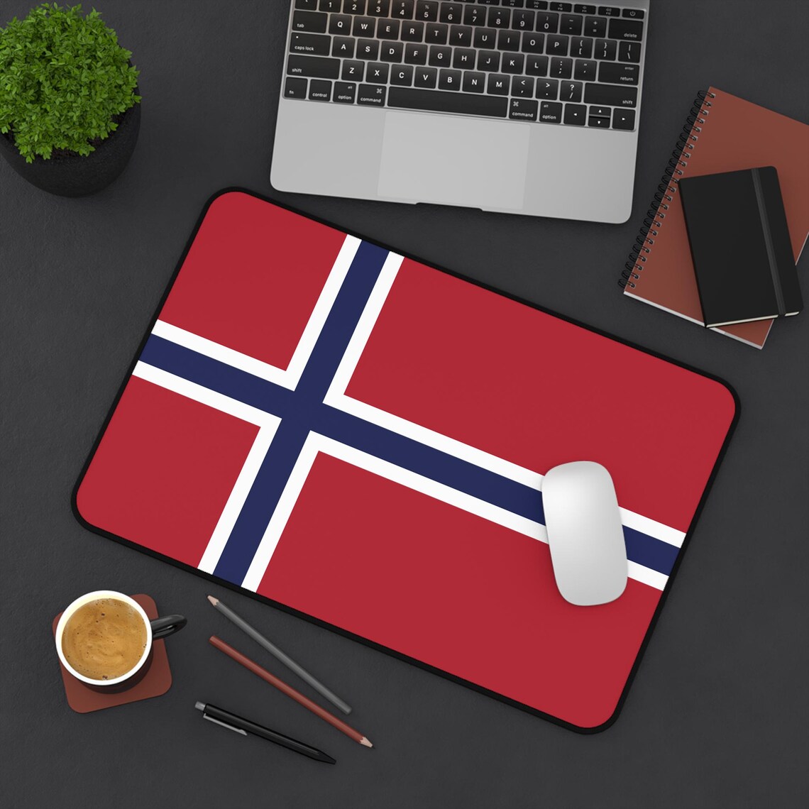 Norwegian Flag Desk Mat: Scandinavian Office Decor - Etsy