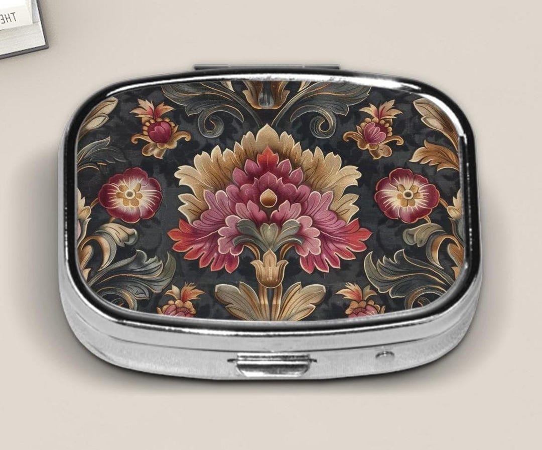 Travel Pill Case, Cute Pill Organizer, Metal Pill Box, Small Pill Box ...