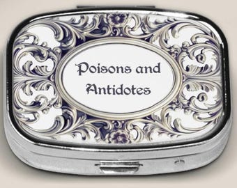 Poisons and Antidotes Pill Box - Steampunk, Gothic, Curious, Strange ...