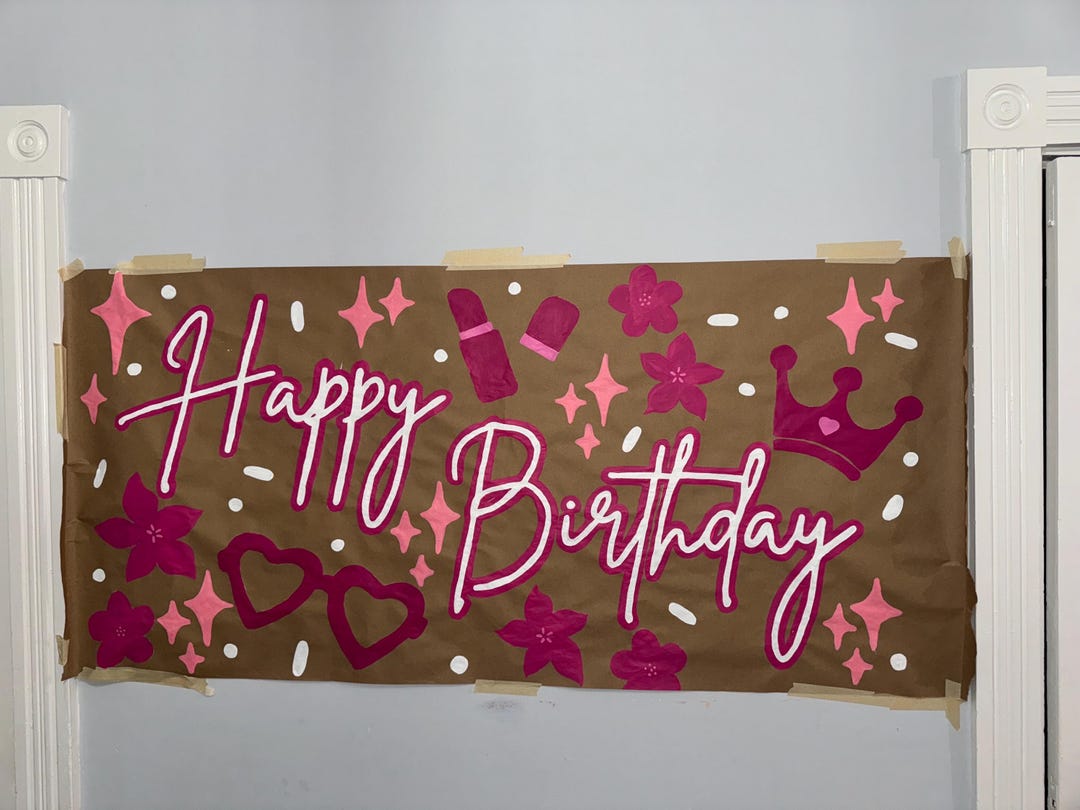 Barbie Birthday Banner | Barbie Theme Birthday | Birthday Decorations ...