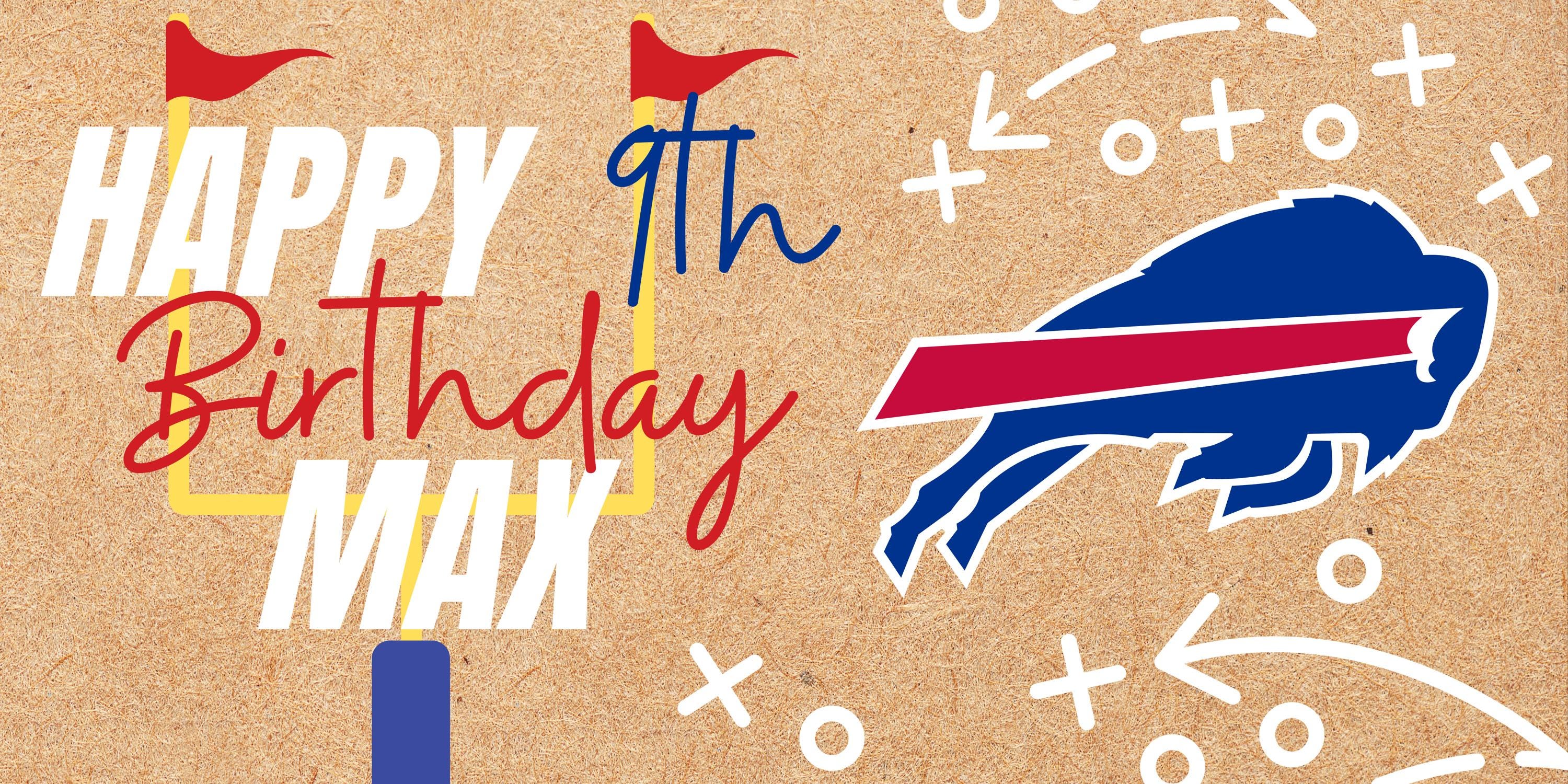 Buffalo Bills Birthday Party Banner: Customizable Football Theme - Etsy