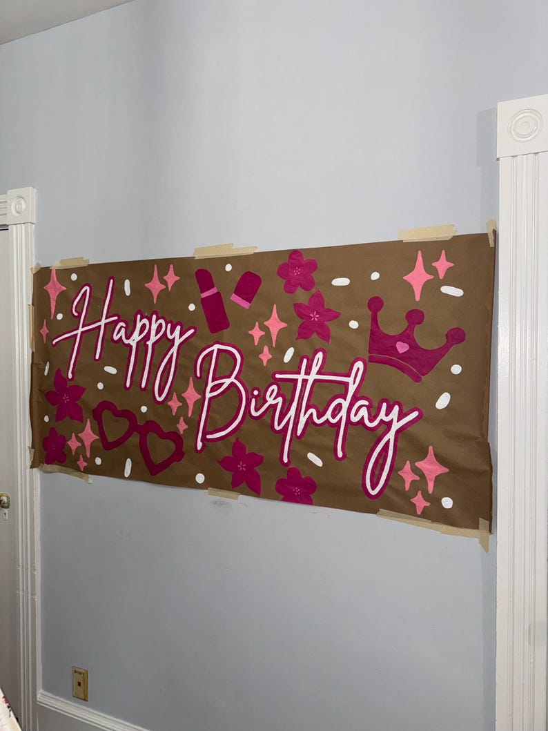 Barbie Birthday Banner | Barbie Theme Birthday | Birthday Decorations ...