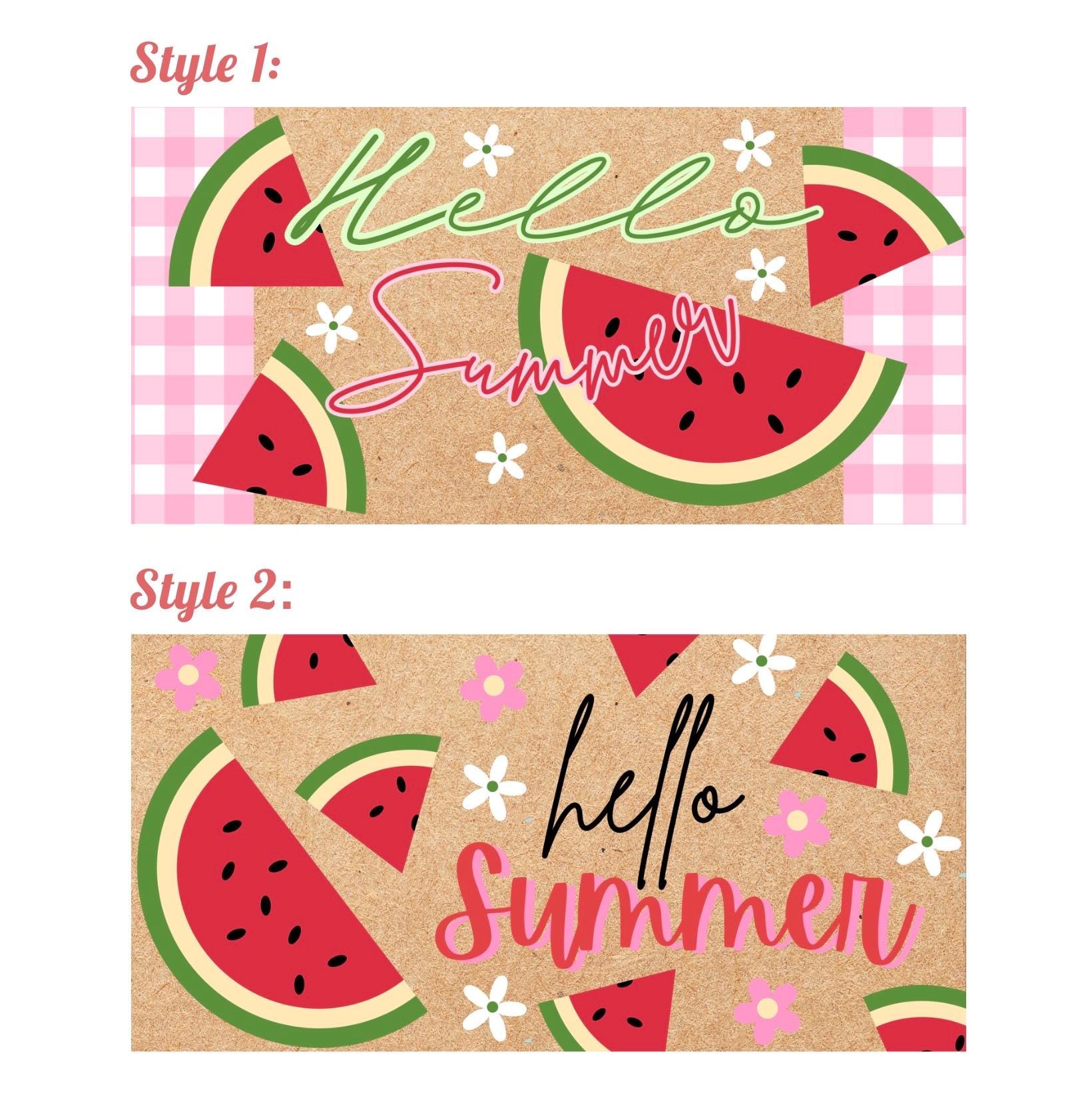Hand-painted Watermelon Summer Banner: Picnic Party Decor - Etsy