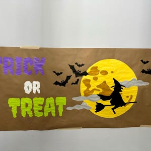 Hand-painted Halloween Banner: Custom Trick or Treat Decor - Etsy
