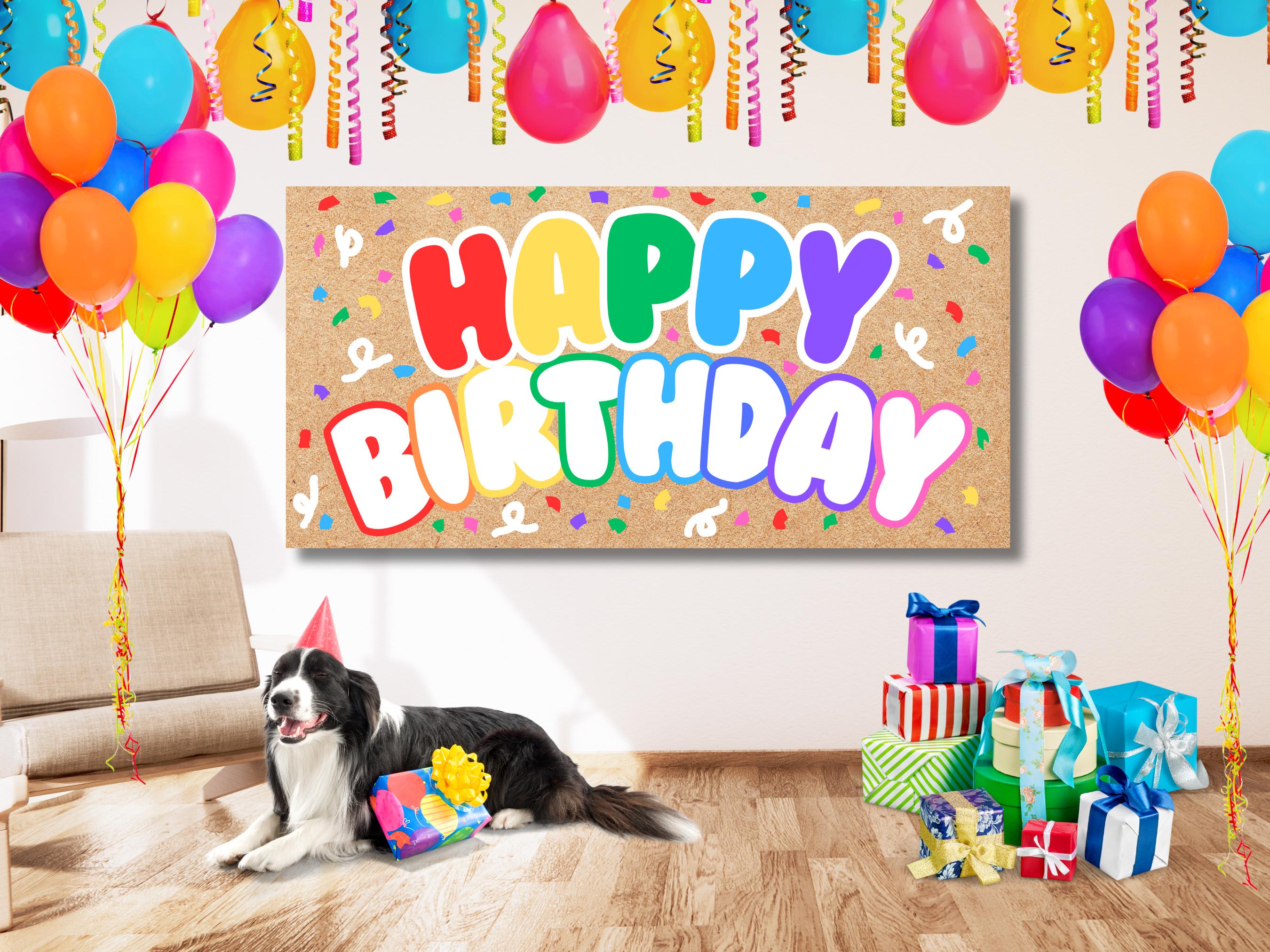 Hand-painted Happy Birthday Banner: Customizable Party Decor - Etsy