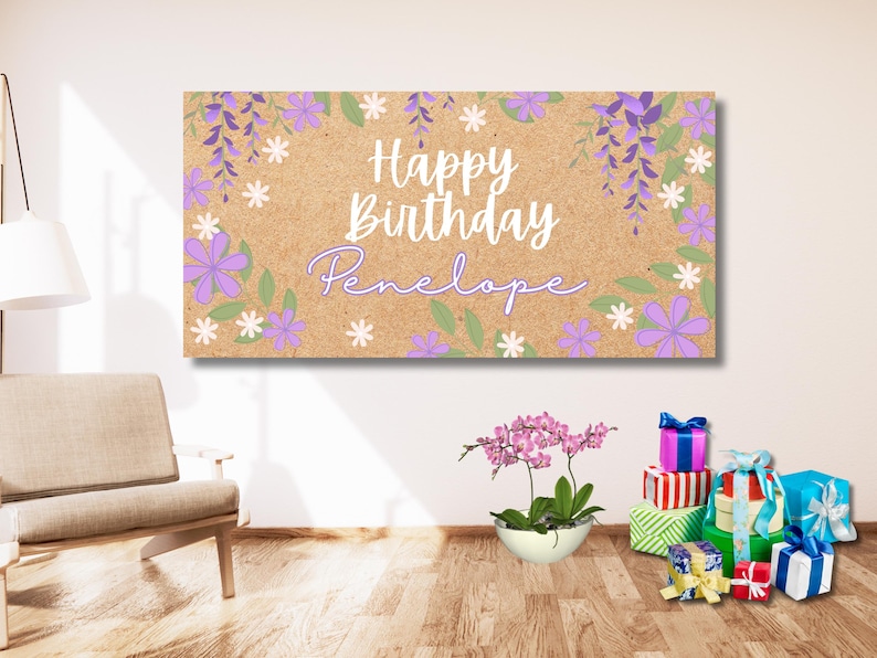 Custom Hand Painted Banner | Birthday Party Banner | Engagement Party ...
