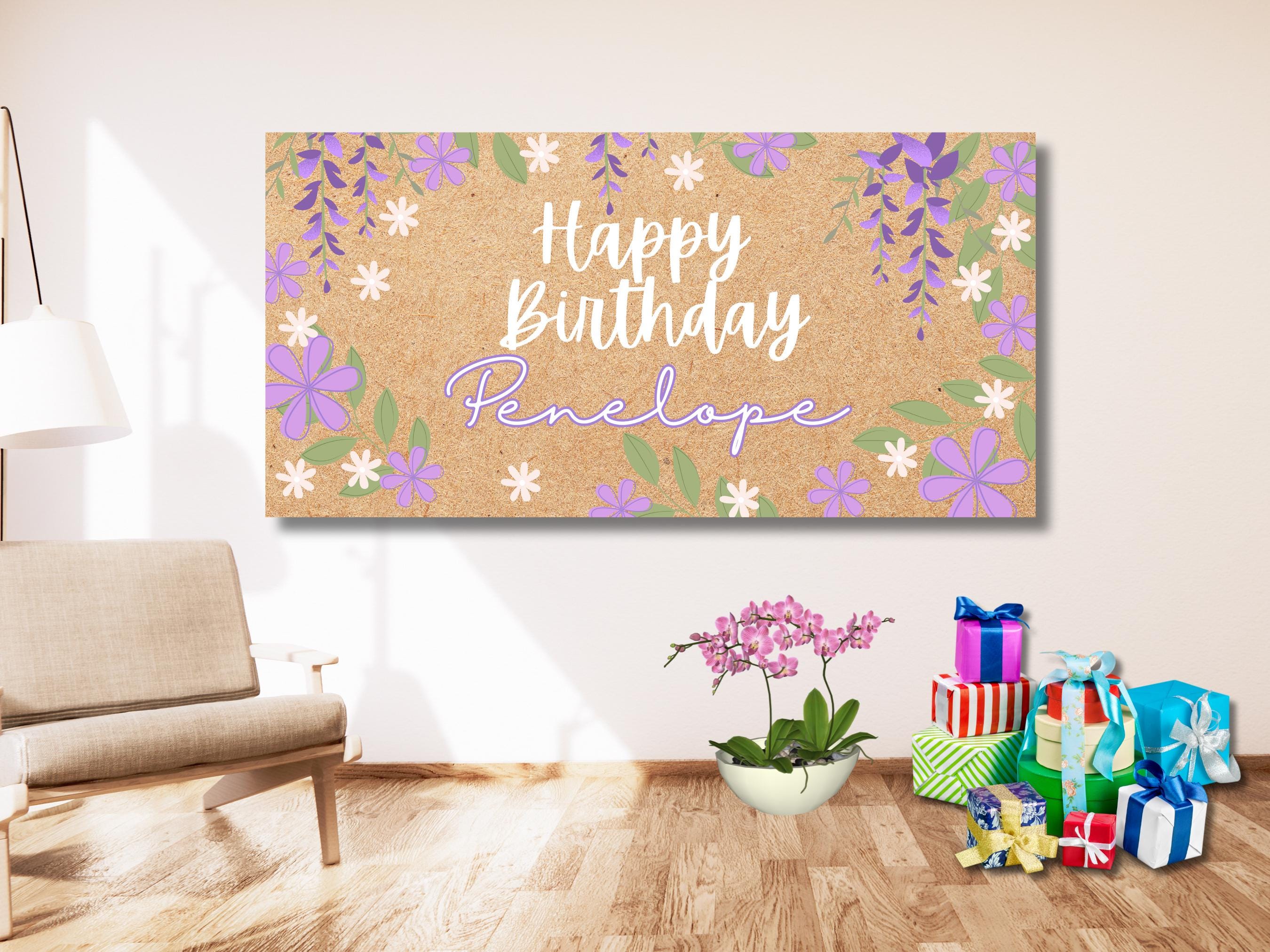 Custom Hand Painted Banner | Birthday Party Banner | Engagement Party ...