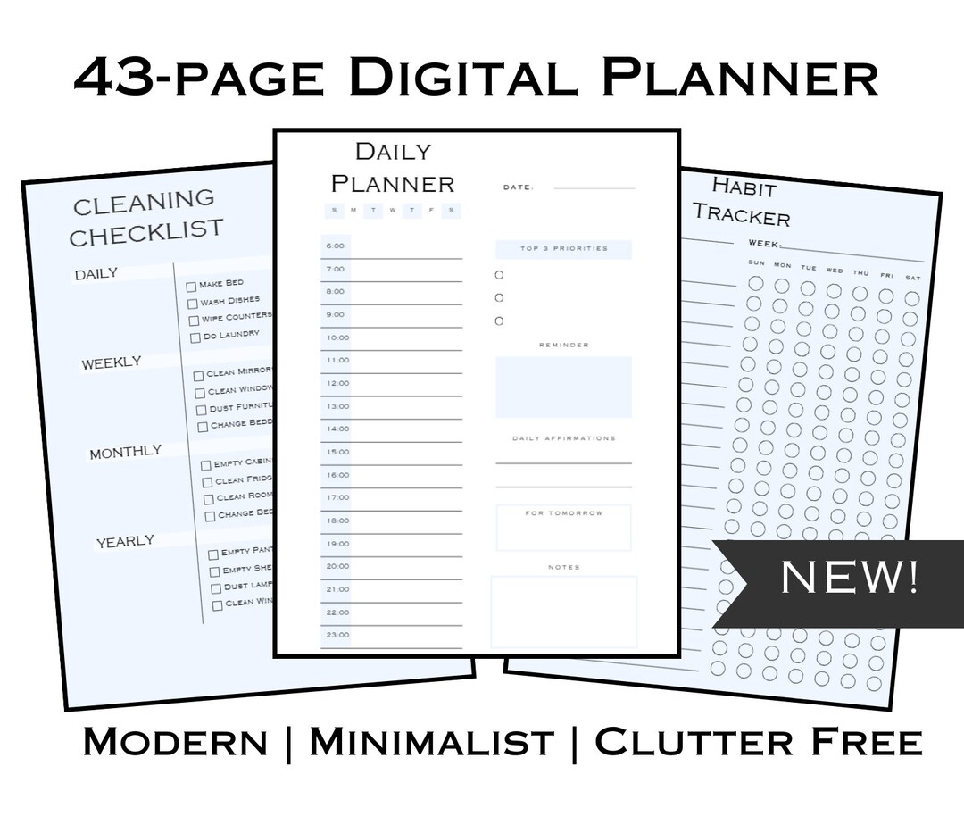 Minimalist Simple Digital Planner for Everyone! Goodnotes |canva ...