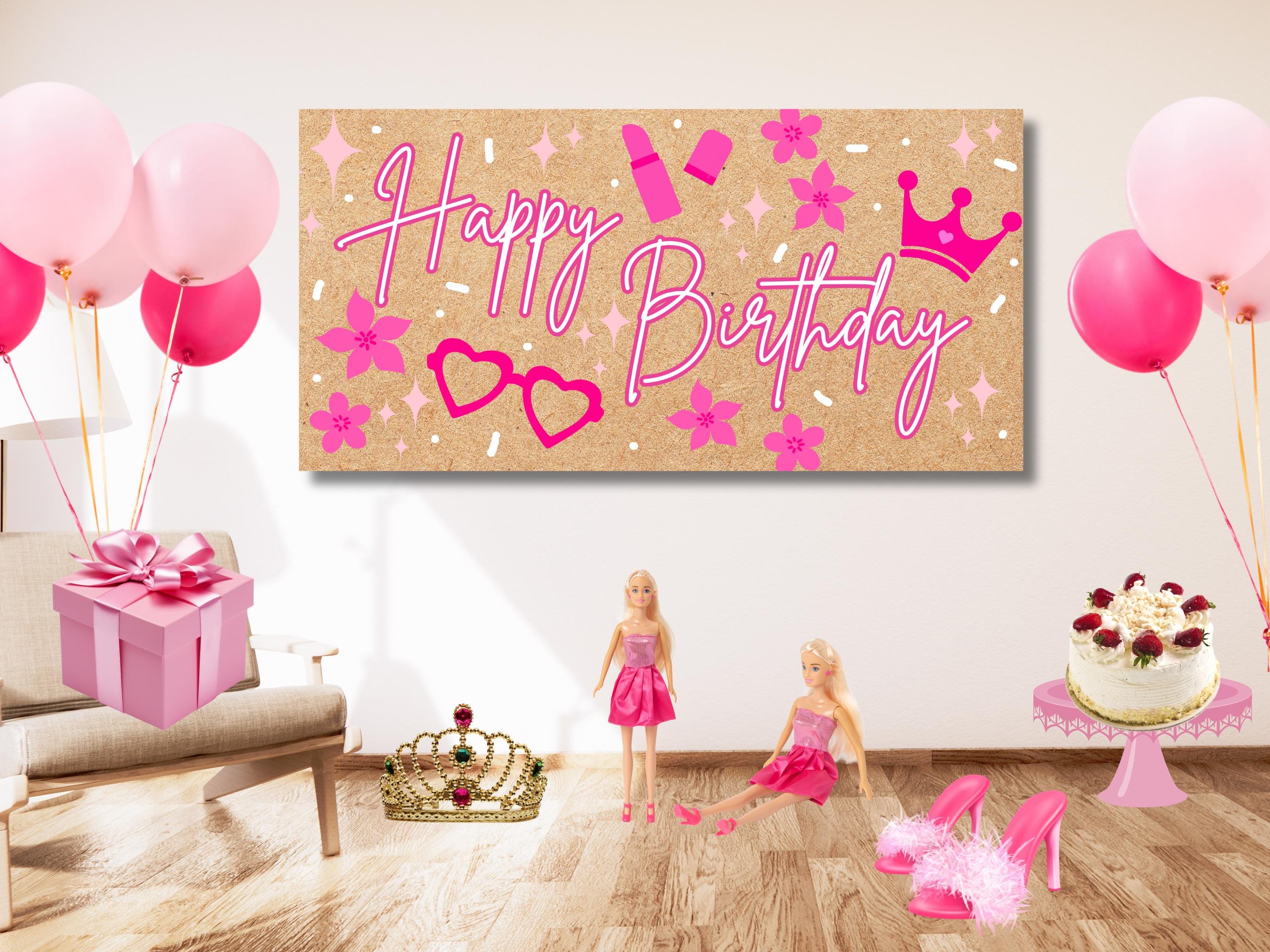 Barbie Birthday Banner | Barbie Theme Birthday | Birthday Decorations ...