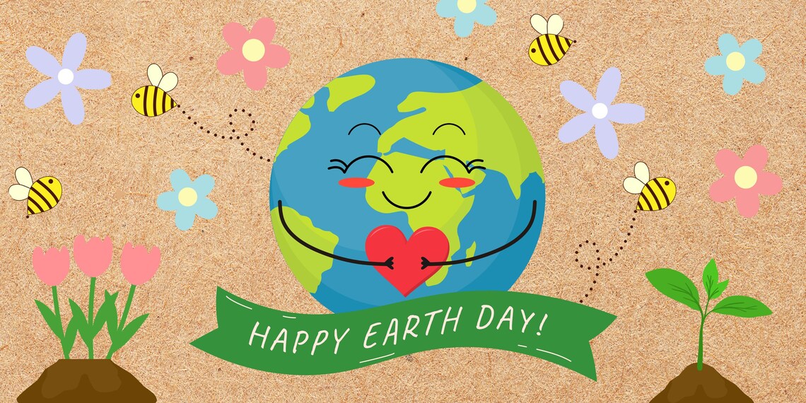 Hand-painted Spring Banner: Earth Day Classroom Decor - Etsy
