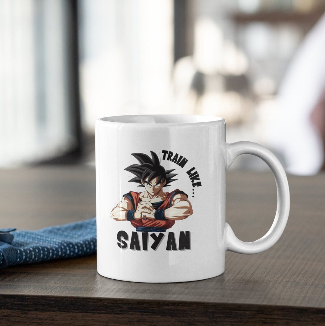 Train Like Saiyan Mug, Motivation Coffee Cup, Son Goku Mug, Dragon Ball ...
