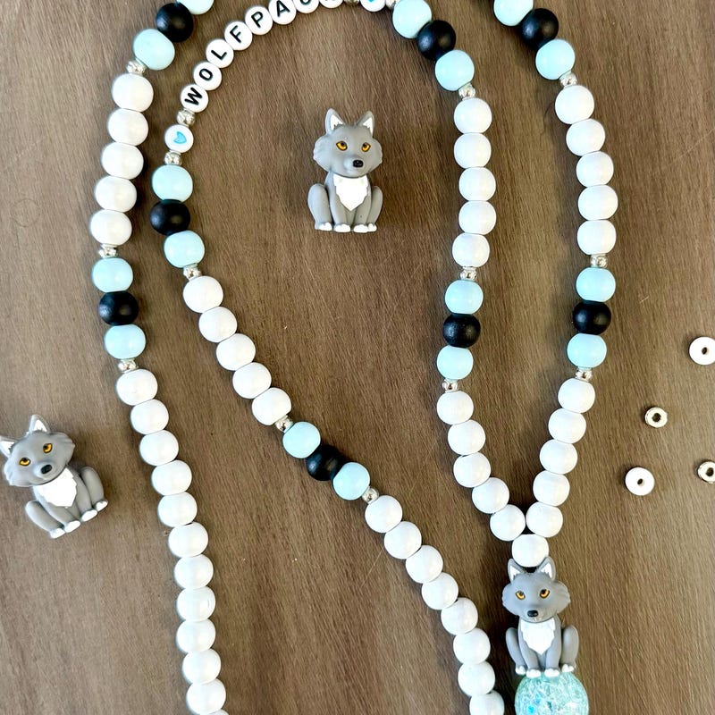 Lanyard Badge Holder Wolf - Etsy